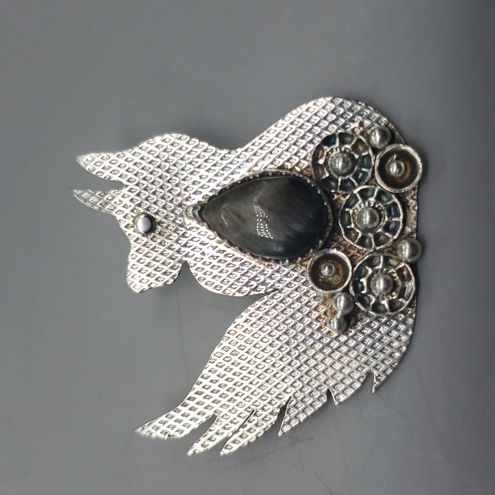 Hypersthene Steampunk Fox Pendant - Gem